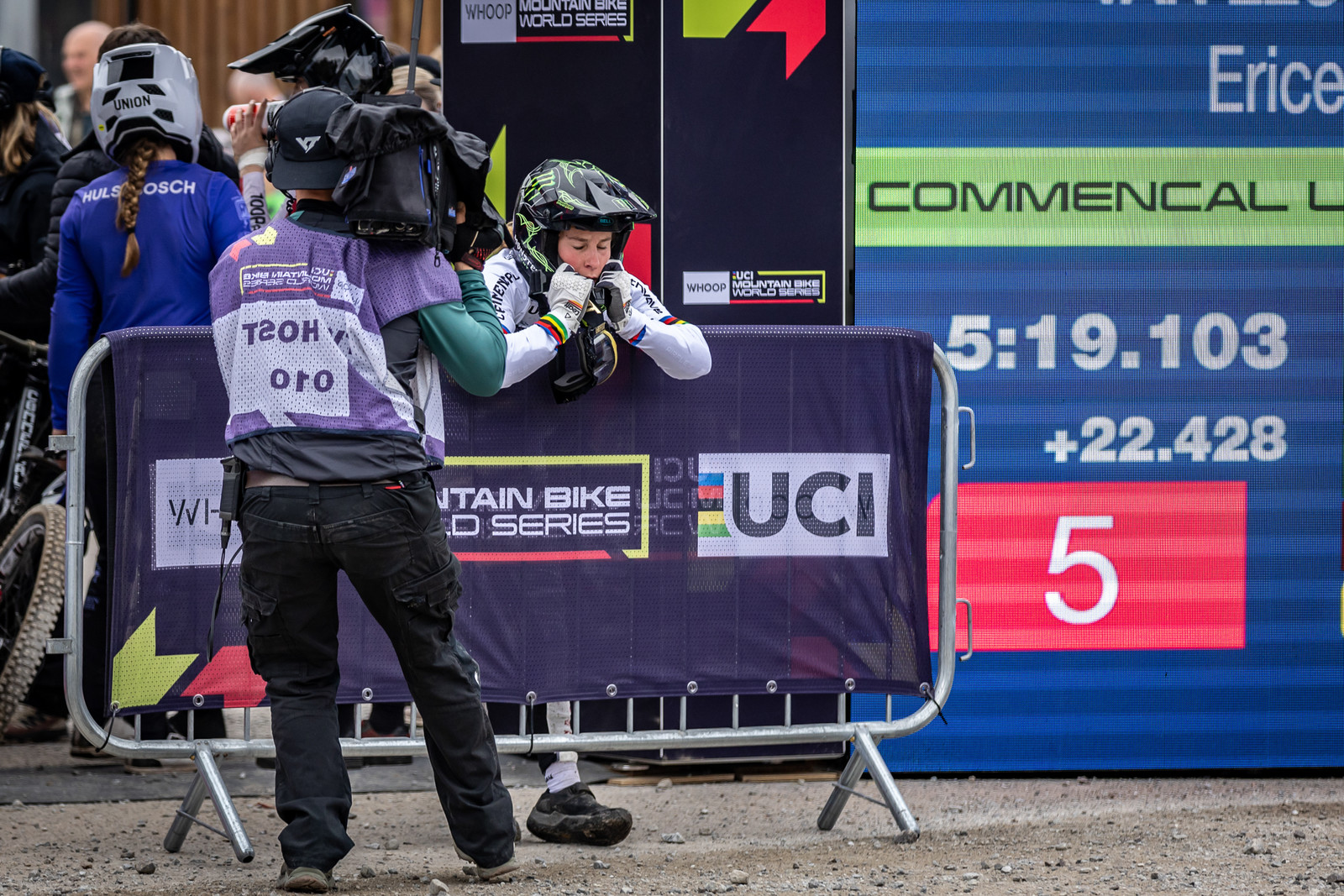 A very gutted Erice - Fort William World Cup Downhill Race Day - Mountain Biking Pictures ...